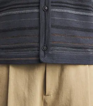 Paul Smith Merino Stripe Polo Cardigan