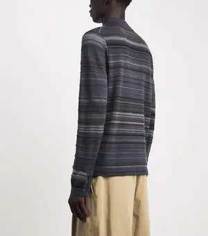 Paul Smith Merino Stripe Polo Cardigan