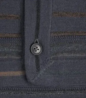 Paul Smith Merino Stripe Polo Cardigan