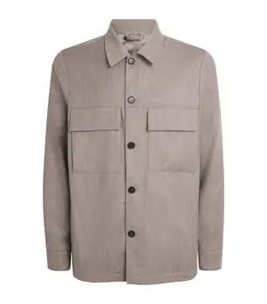 Paul Smith Wool-cashmere Overshirt - Grey