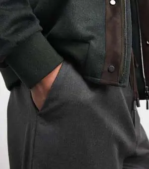 MAURIZIO BALDASSARI Stretch-virgin Wool Drawstring Trousers