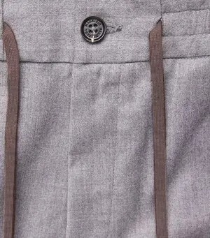 MAURIZIO BALDASSARI Stretch-virgin Wool Drawstring Trousers