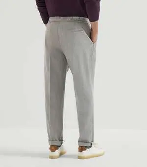 Brunello Cucinelli Virgin Wool Pleated Drawstring Trousers
