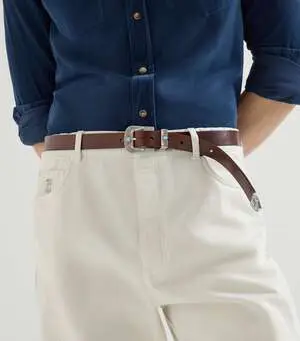 Brunello Cucinelli Leather Western Belt