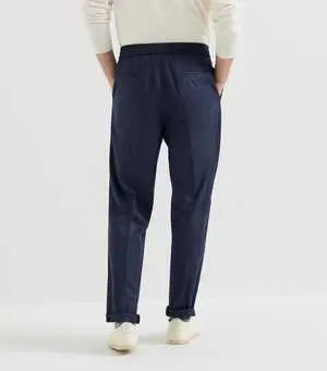 Brunello Cucinelli Virgin Wool Pleated Drawstring Trousers