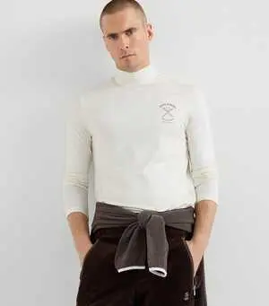 Brunello Cucinelli Stretch-silk Rollneck Sweatshirt