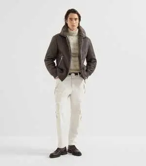 Brunello Cucinelli Shearling Bomber Jacket