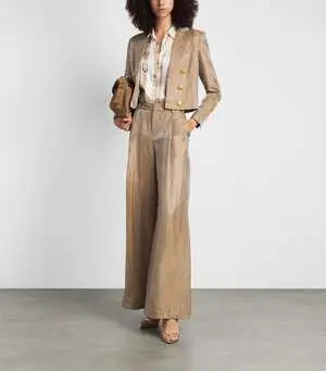 L'Agence Linen-blend Allanah Trousers