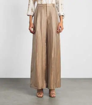 L'Agence Linen-blend Allanah Trousers