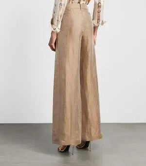 L'Agence Linen-blend Allanah Trousers