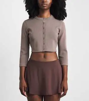 SKIMS Refined Knit Crop Cardigan