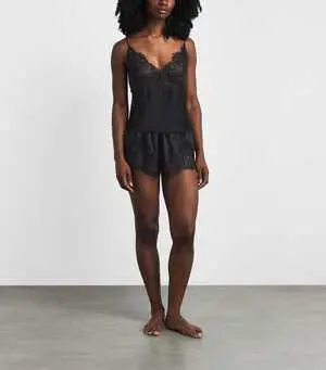 SKIMS Silk-lace Cami Top