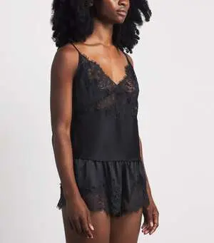 SKIMS Silk-lace Cami Top