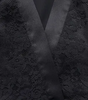 MARJOLAINE Silk Tess Robe - Black