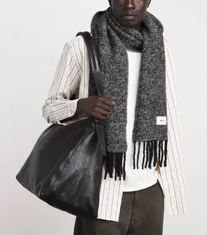 NN.07 Alpaca-wool-blend Fringed Scarf