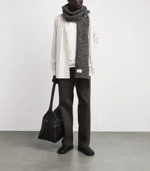 NN.07 Alpaca-wool-blend Fringed Scarf