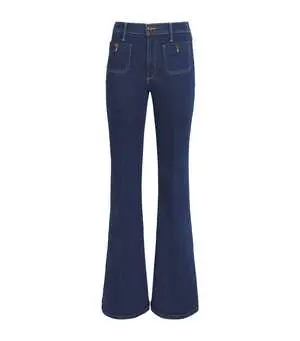 MOTHER Patch Pocket The Doozy High-rise Flared Jeans