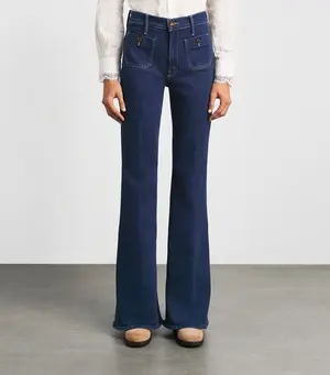 MOTHER Patch Pocket The Doozy High-rise Flared Jeans