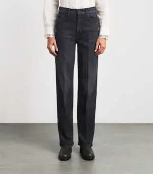 MOTHER The Rambler Zip Sneak High-rise Straight Jeans