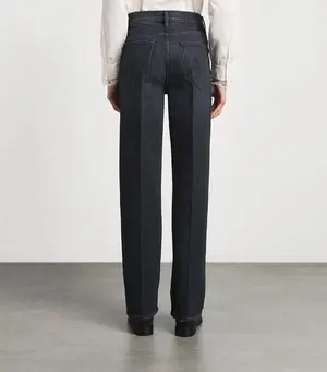 MOTHER The Rambler Zip Sneak High-rise Straight Jeans