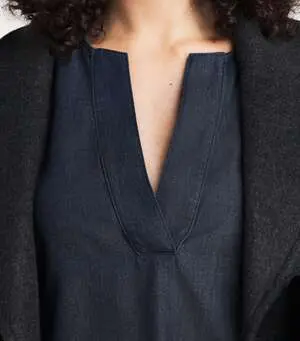 FRAME Denim The Off Duty Popover Blouse