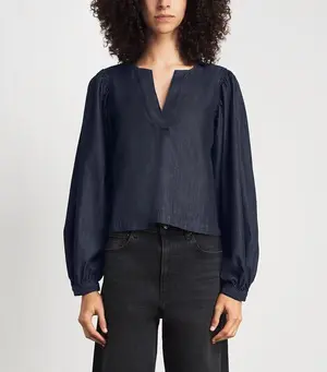 FRAME Denim The Off Duty Popover Blouse