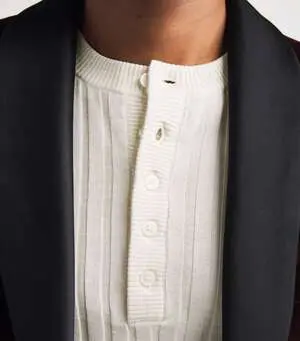 Amiri Wool-blend Script Henley Sweater