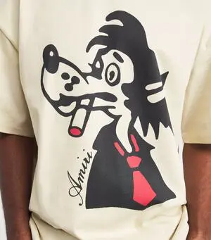 Amiri Cotton Smoking Wolf T-shirt