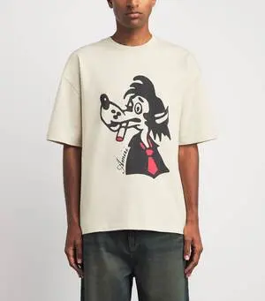 Amiri Cotton Smoking Wolf T-shirt