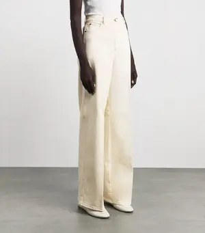Agnona Cotton-cashmere Straight Jeans