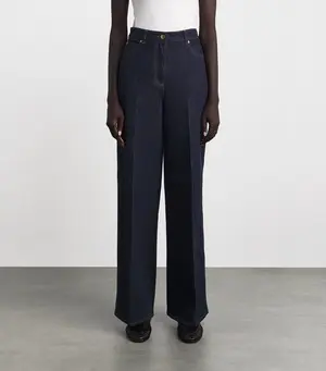 Agnona Cotton-cashmere Straight Jeans