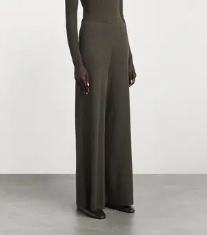 Agnona Cashmere-wool-silk Corteccia Stitch Trousers