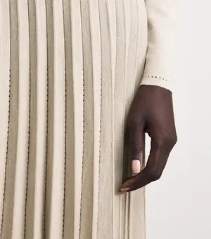 Agnona Plissé V-neck Sweater