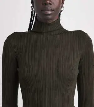 Agnona Cashmere-wool-silk Corteccia Stitch Top