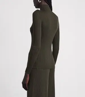 Agnona Cashmere-wool-silk Corteccia Stitch Top