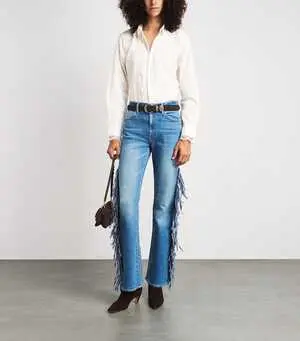 MOTHER Cotton The Headup Honey Blouse