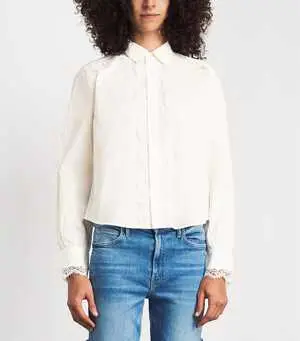 MOTHER Cotton The Headup Honey Blouse