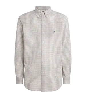 Polo Ralph Lauren Stretch-cotton Custom-fit Check Shirt - White