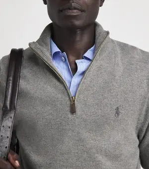 Polo Ralph Lauren Wool Polo Pony Quarter-zip Sweater