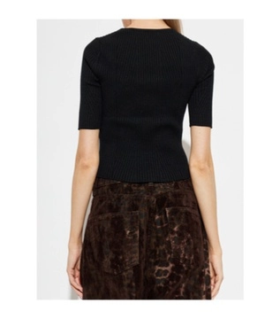 ALLSAINTS Square Neck Rib Knit Top