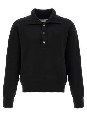 AMI Paris De Cœur' Patch Sweater - Black