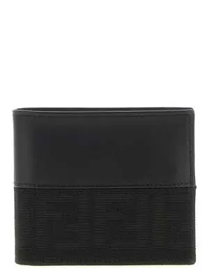 Fendi Ff Jacquard Wallet - Black