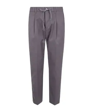 Herno Drawstring Trousers With Gathered Waist Detail - Gray