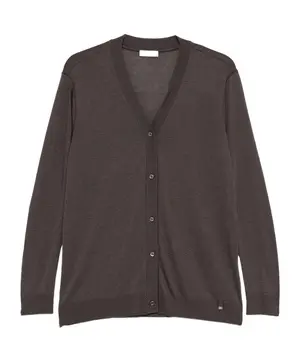 Herno Button-front Long-sleeve Knit Top - Brown