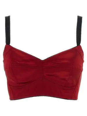 Dolce & Gabbana Dolce & Gabbana Women Bustier Top With Stitching Red