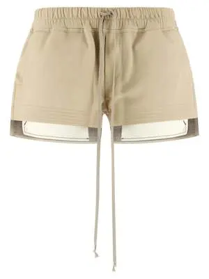 Rick Owens Leather Fog Boxers' Shorts - Cream