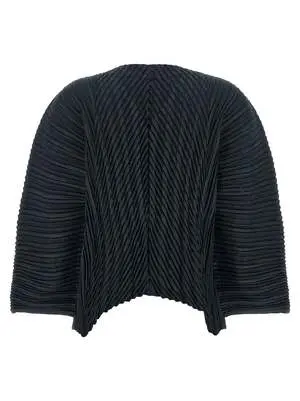 Issey Miyake Unfurling Pleats Cardigan - Black