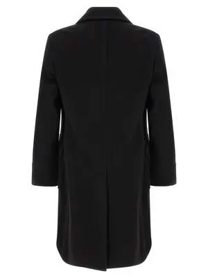 Tagliatore Cashmere Double-breasted Long Coat - Black