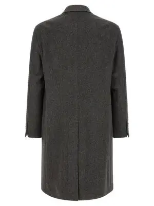 Tagliatore Londra Pure Virgin Wool Double-breasted Coat - Gray