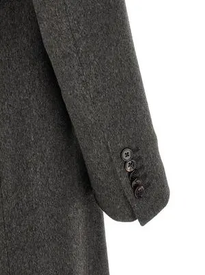 Tagliatore Londra Pure Virgin Wool Double-breasted Coat - Gray